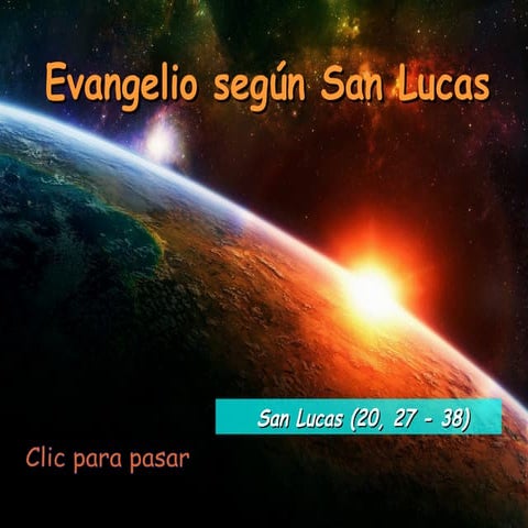 Evangelio san lucas 20, 27 38 | PPS