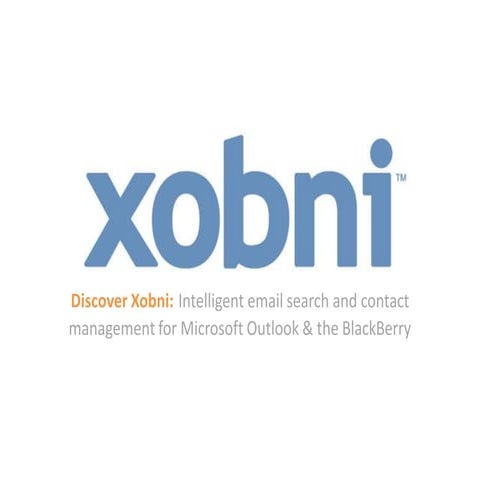 Discover Xobni | PPT