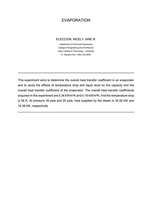 Plate and Frame Filter Press Lab 1 Report | DOCX | Chemistry | Science