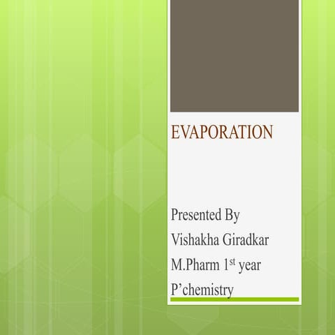 Evaporation | PPTX