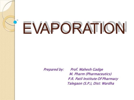 Types of Evaporator | PPT