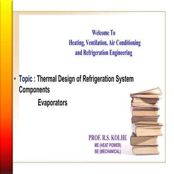 Evaporators: Types and Numerical Solutions | PPTX