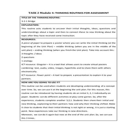 Eva rc task2_module 4_thinking routines | PDF