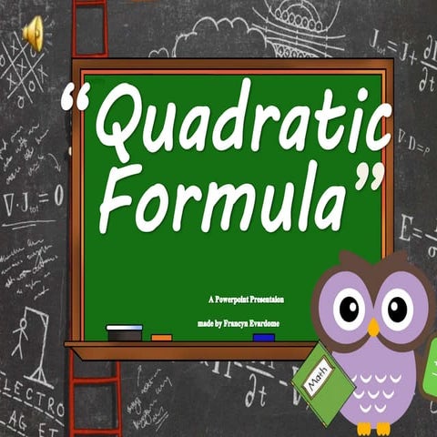 Quadratic Formula | PPTX