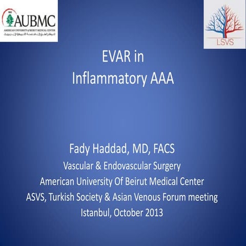 Evar in inflammatory aaa | PPT