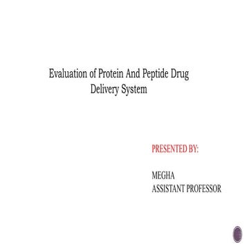 Evaulation of protein and peptide delivery.pptx
