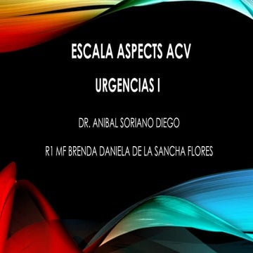 Neurologia escala de ASPECT evaluacion de un paciente neurologico | DOCX