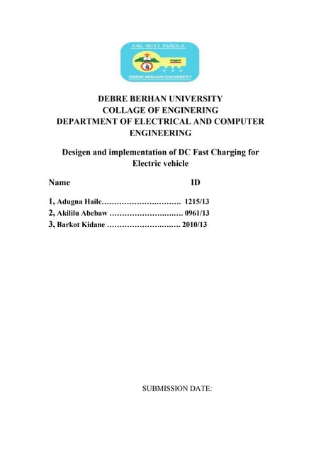 DESIGN AND SIMULATION OF SOLAR BASED FAST CHARGING STATION FOR ELECTRIC ...