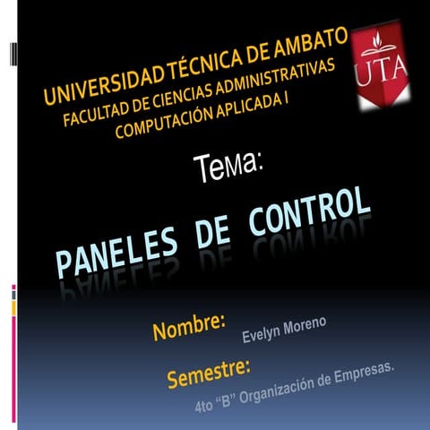 Evelin moreno panel de control | PPTX