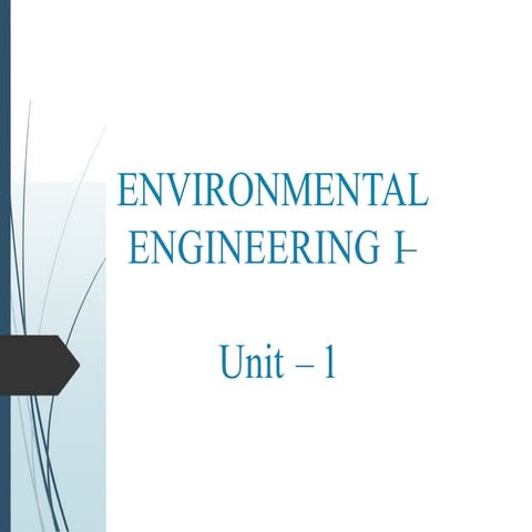 Environmental engineering PPT for water supply system | PPTX