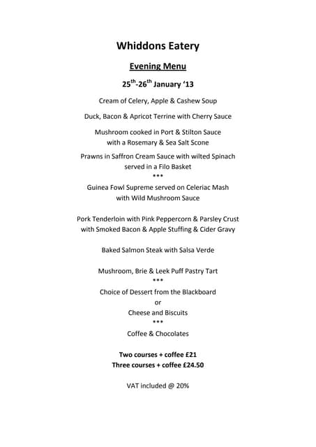 FUNERAL LUNCHEON MENU | PDF