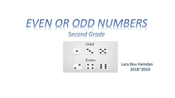 ODD AND EVEN NUMBERS | PPT