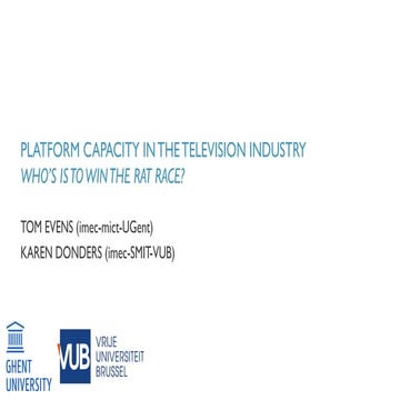 Platform Capacity in the Television Industry | PPT