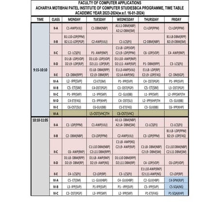 EVEN SEM TIME TABLE_2024.pdfsfa dafadffd | PPT