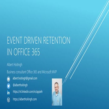 Office 365 - event based retention | PPT