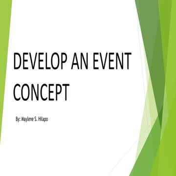 event-concept.pptx THINGS TO CONSIDER, BUDGET, INFORMATION AND KEY ...