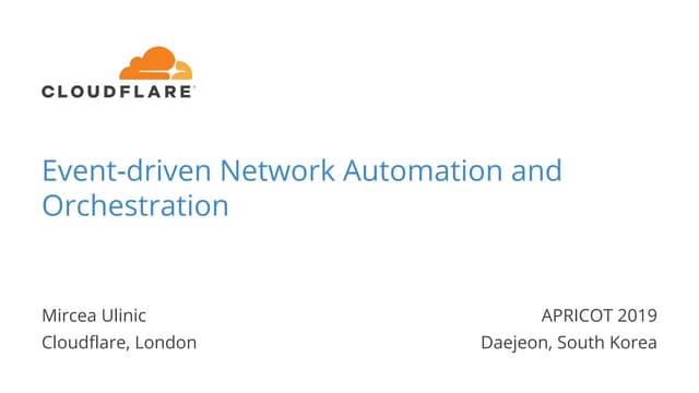 Event Driven Network Automation And Orchestration Ppt