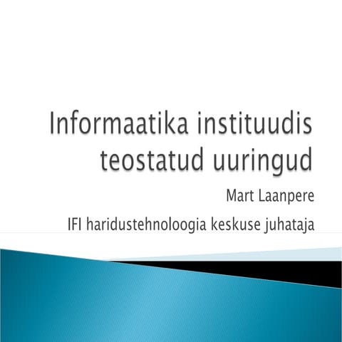 Testikeskkonnad TATS ja PETS | PPT