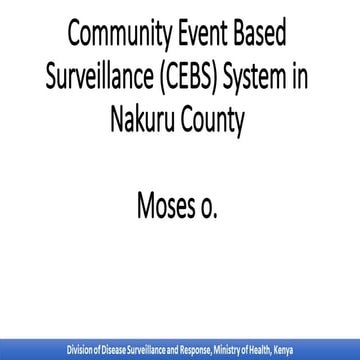Public Health Event Based Surveillance Pptx