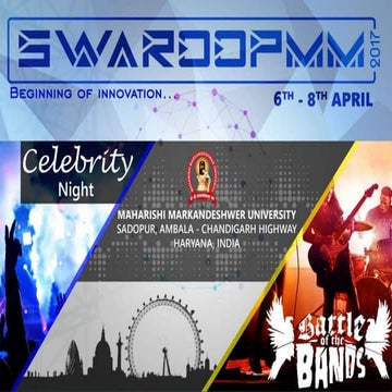 Fest Event Brochure | Swaroopmm College Fest Event Brochure, 2017 | PPTX