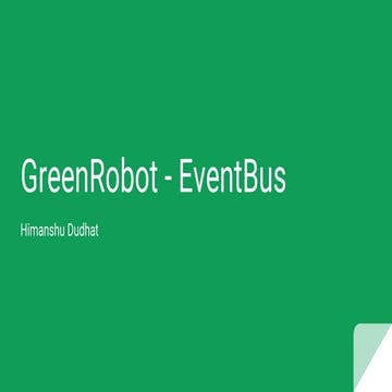 GreenRobot-Eventbus | PDF
