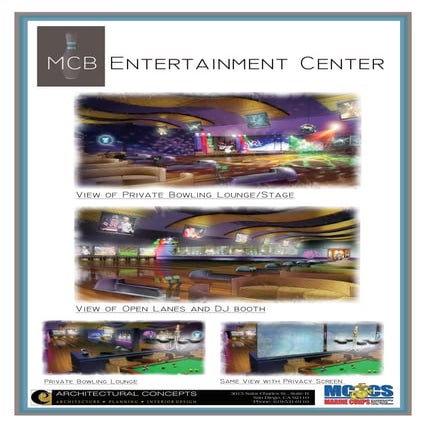 Entertainment Center 1 plan and exterior elevation | PDF