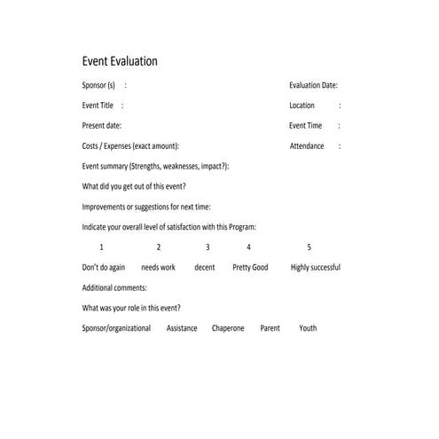 Event evaluation | DOCX