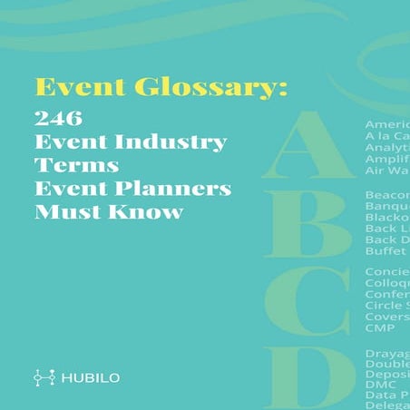 Event glossary 246 event industry terms event planners must know | PDF