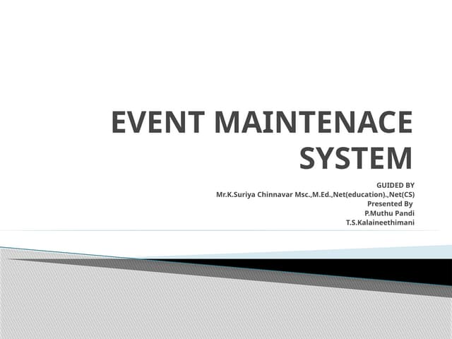 Event management system | PPTX