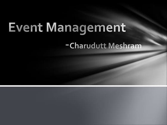 Event management ppt. | PPTX