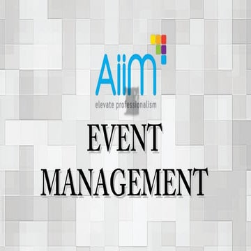 Event Management | PPT