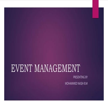 Event management project | DOC