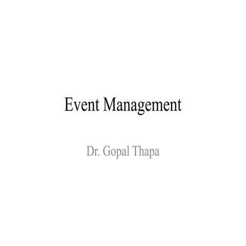 Event Management for BBM, Tribhuvan University | PPTX
