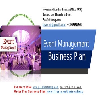 Event management business plan | PDF