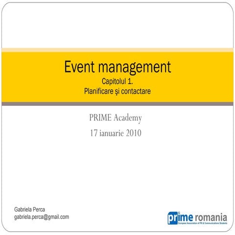 Event Management First Part | PPT