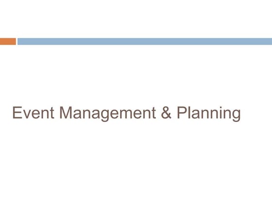 Event management | PPTX