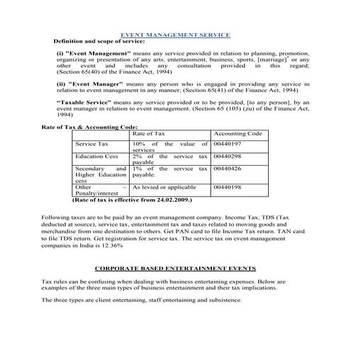 Event management service | DOCX