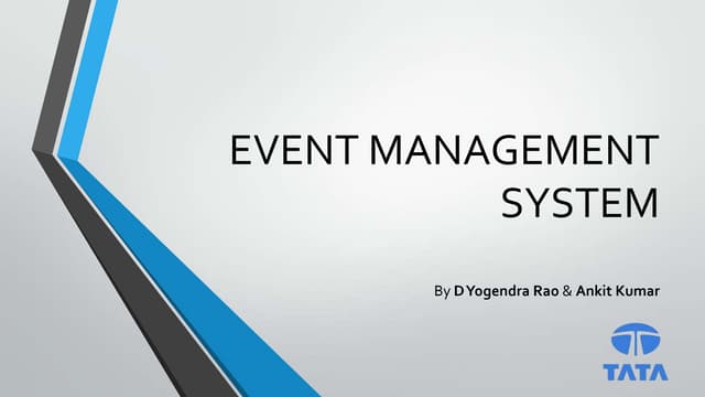 Event management system | PPTX