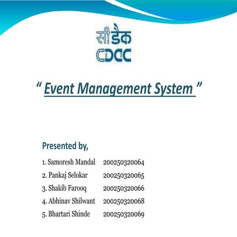 Event management system | PPTX