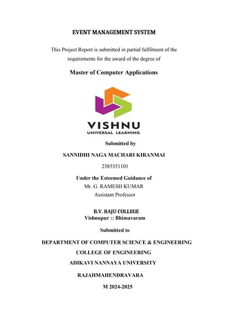 Event management system | PPTX