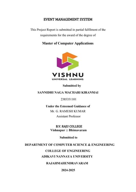 Event management system | PPTX