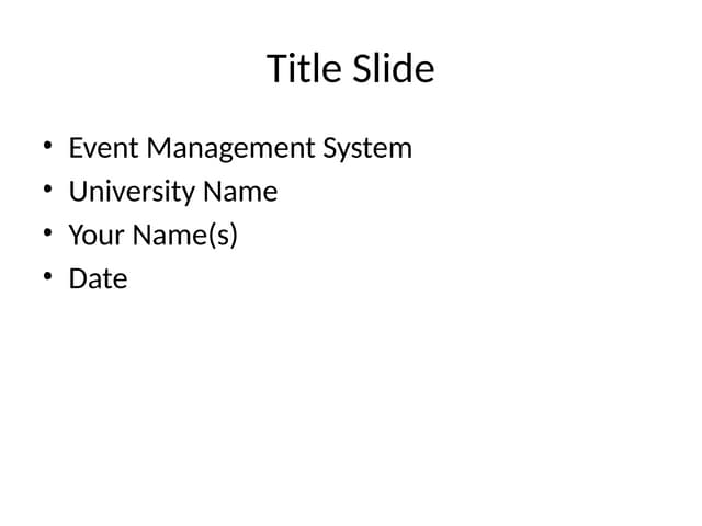 Online event management system | PPTX