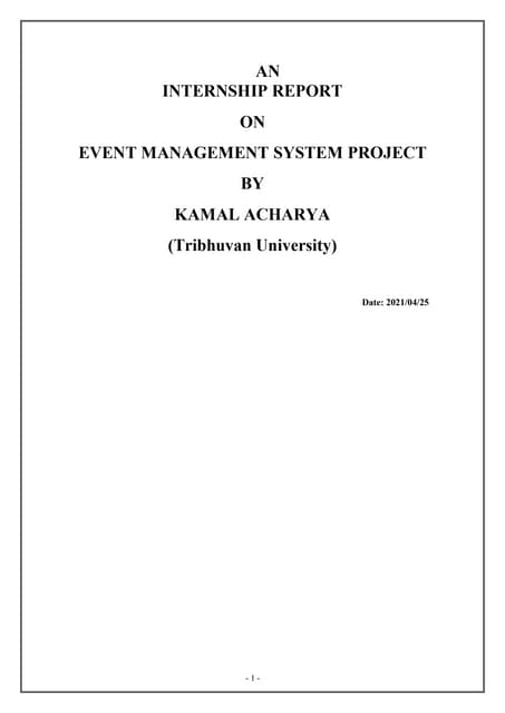 Event Management System Vb Net Project Reportpdf