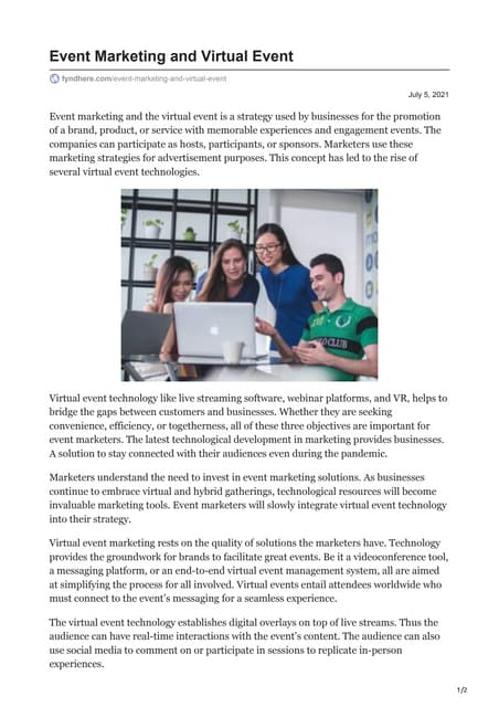 How to organize hybrid virtual events | PDF