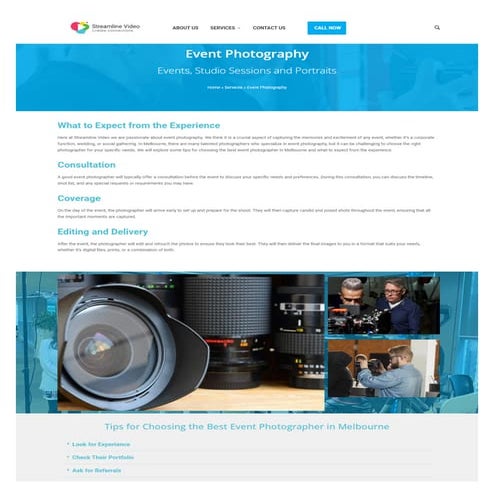 Streamline Video: Professional Event Photographer in Melbourne | PDF