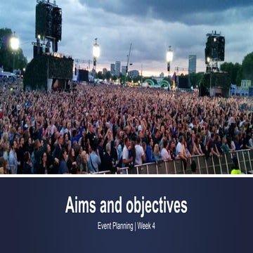 Event aims and objectives | PPT