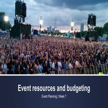 Event resources and budgeting | PPT