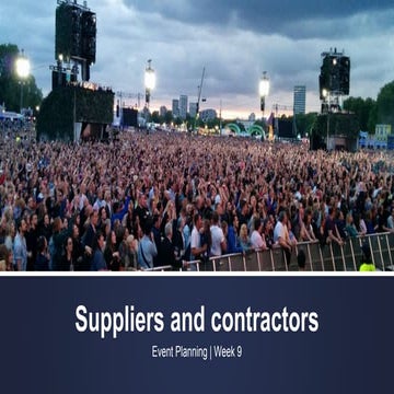 Suppliers and contractors | PPT