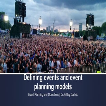 Defining events and planning models | PPTX