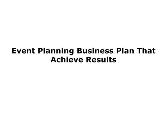EVENT MANAGEMENT PLAN CHECKLIST AND GUIDE | PDF